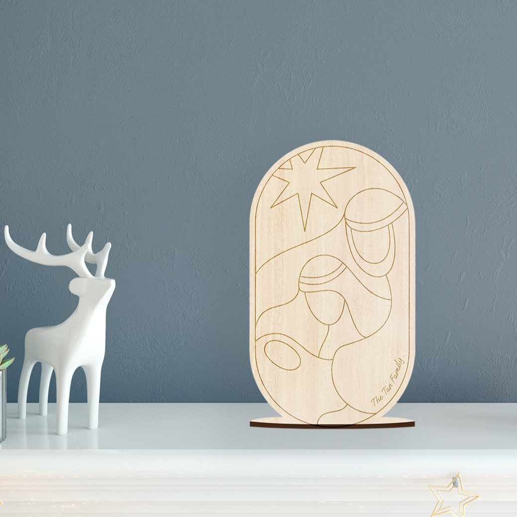 Urban Li'l Christmas Abstract Nativity Scene Standee