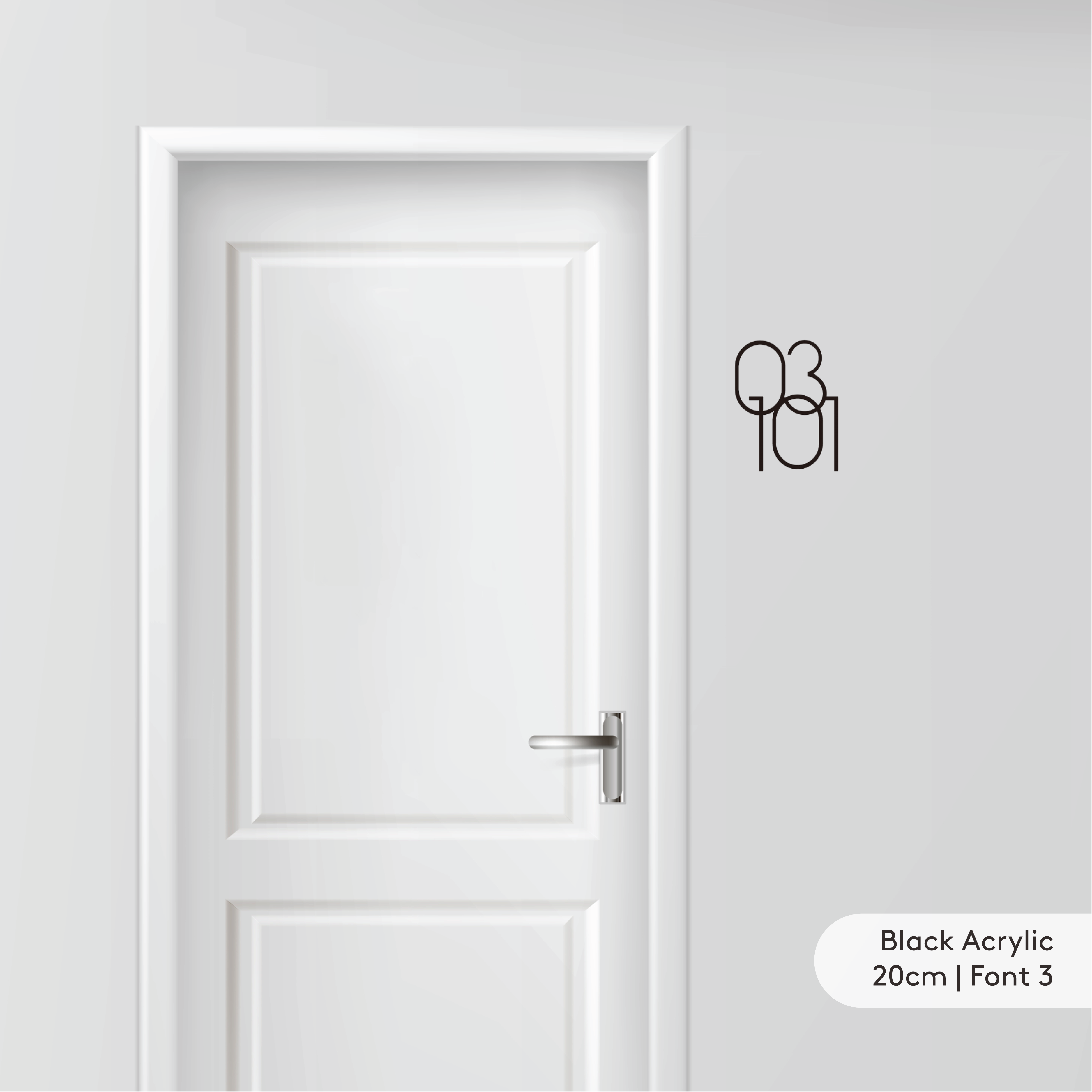 Unit Number Signage | Stacked